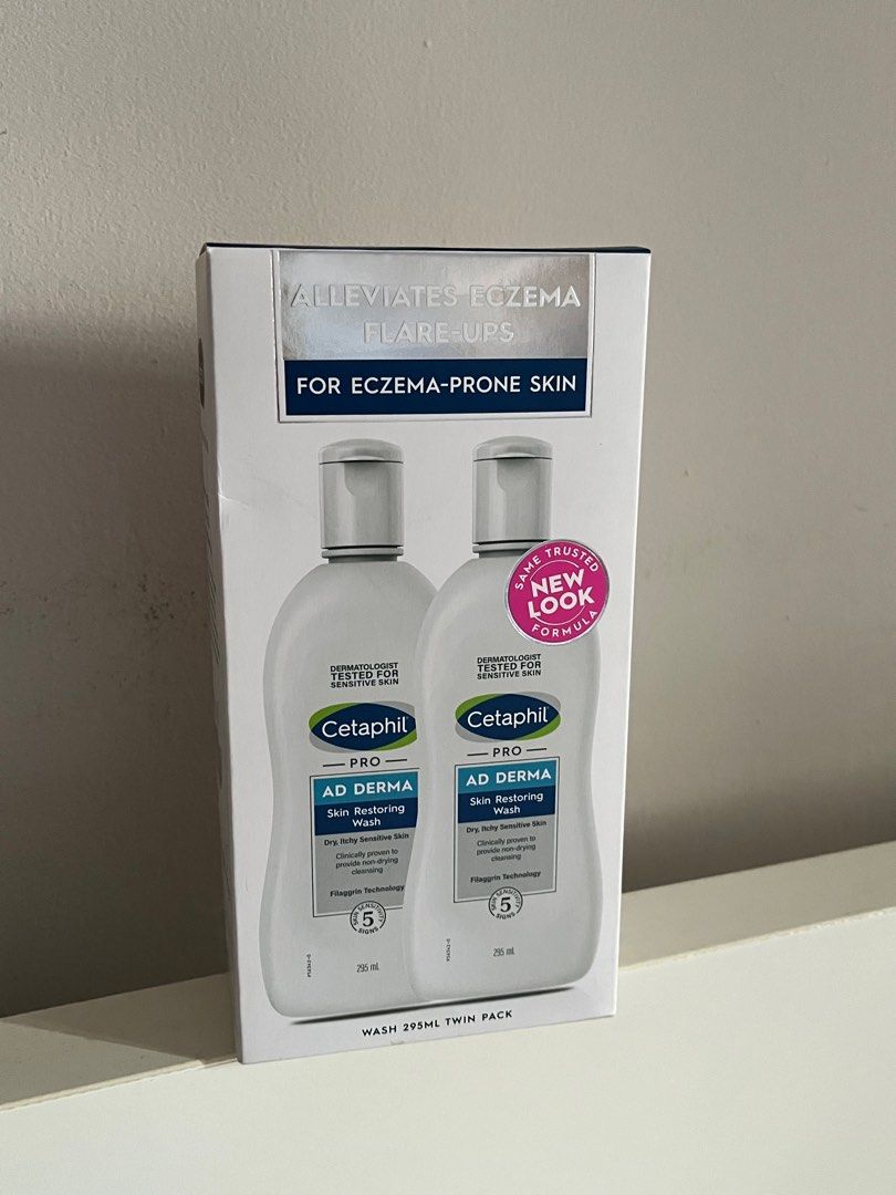 Cetaphil PRO AD Derma Skin Restoring Wash Twin Pack, Beauty & Personal ...