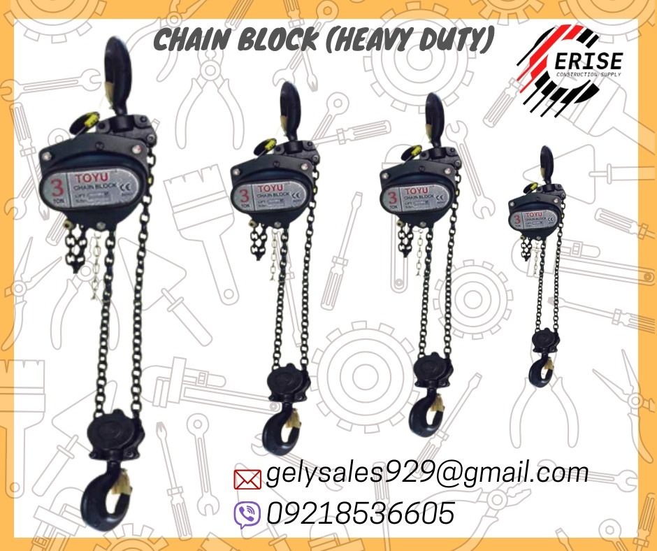 CHAIN BLOCK (HEAVY DUTY), Commercial & Industrial, Construction Tools ...