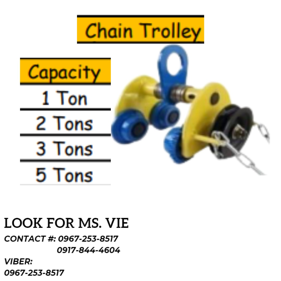 CHAIN TROLLEY, Commercial & Industrial, Industrial Equipment on Carousell
