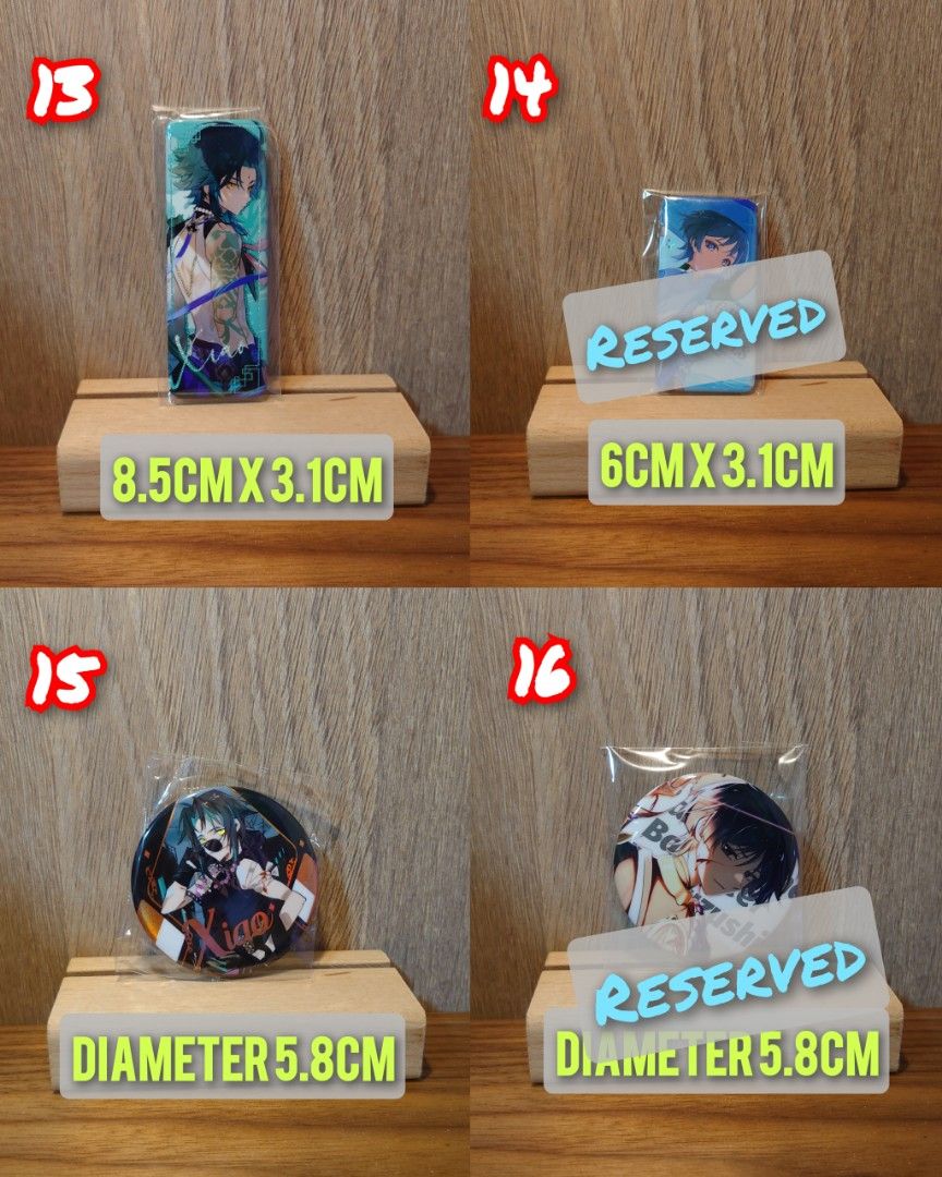 [Clearance; Fan Merch] Genshin Impact - Assorted Badges, Hobbies & Toys ...