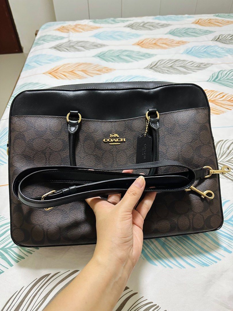 COACH LAPTOP BAG WITH SLING, Luxury, Bags & Wallets on Carousell