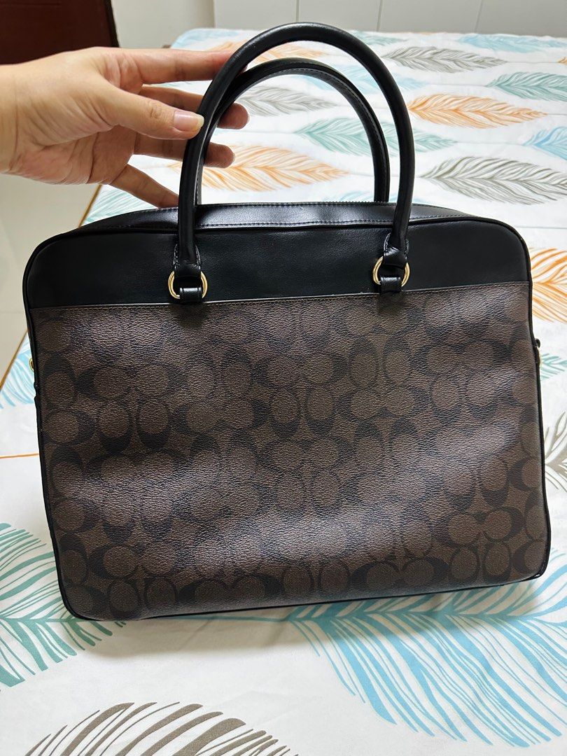 COACH LAPTOP BAG WITH SLING, Luxury, Bags & Wallets on Carousell