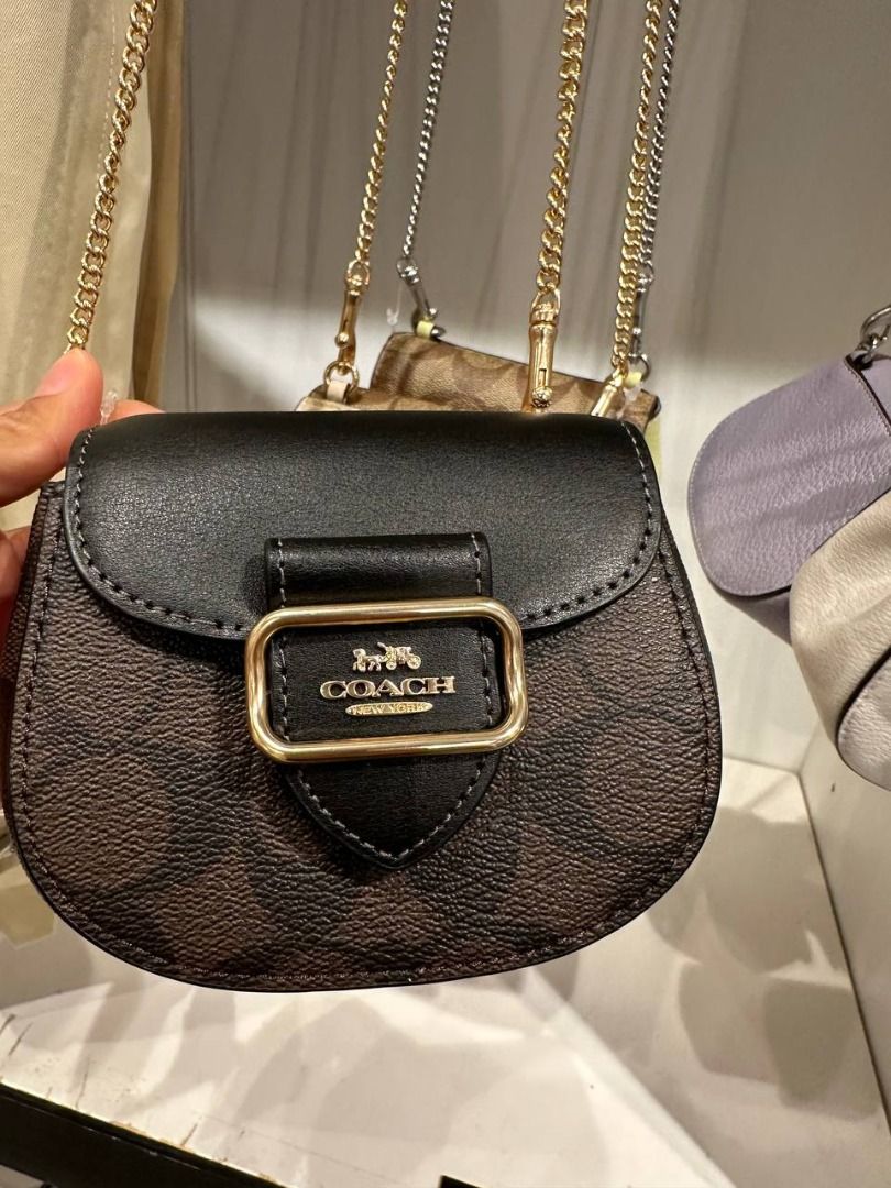 Coach Morgan Card Case On A Chain In Signature Canvas, Luxury, Bags ...