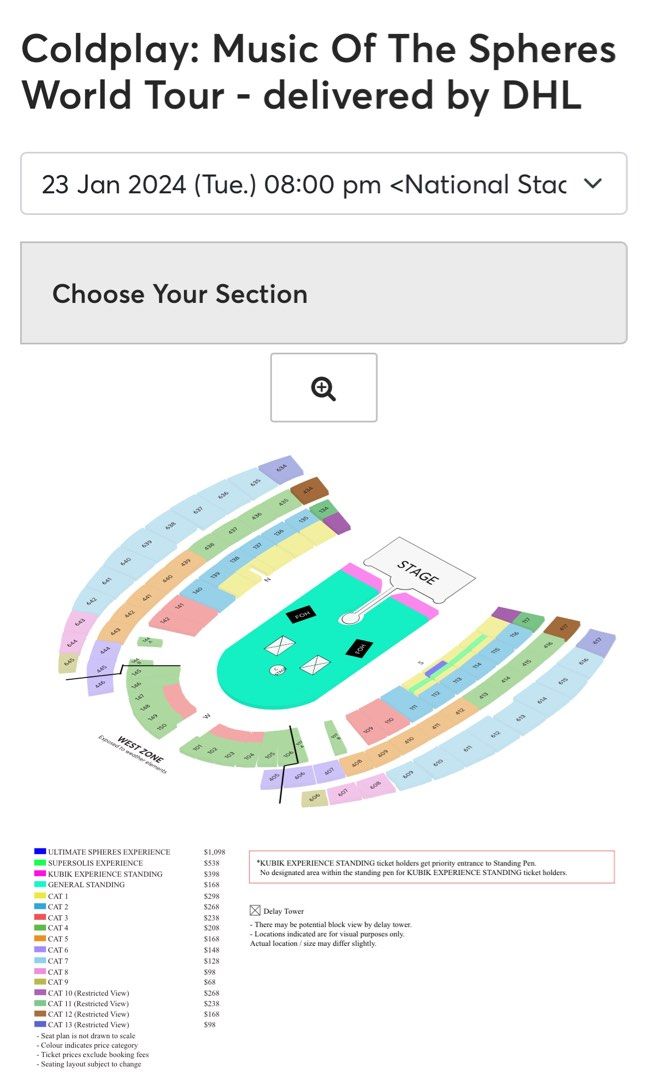 coldplay standing tickets, Tickets & Vouchers, Event Tickets on Carousell