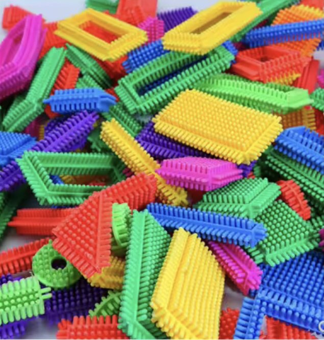 Colorful building blocks, sensory development, children early education ...