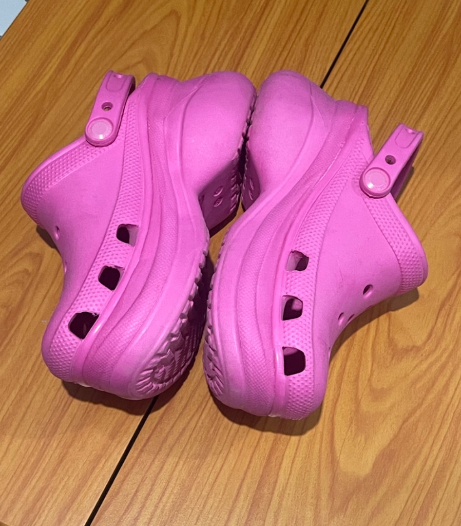 Crocs clogs in hot pink, Women's Fashion, Footwear, Flats & Sandals on ...