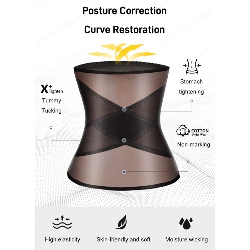 Cross Mesh Girdle for Waist Shaping / Crossover Abdominal Shaping Slim ...