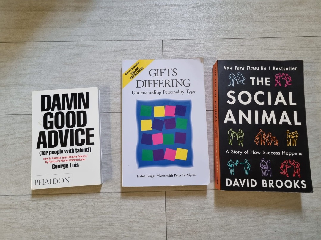 Damn Good Advice, Gifts Differing, The Social Animal **Any 3 books for ...