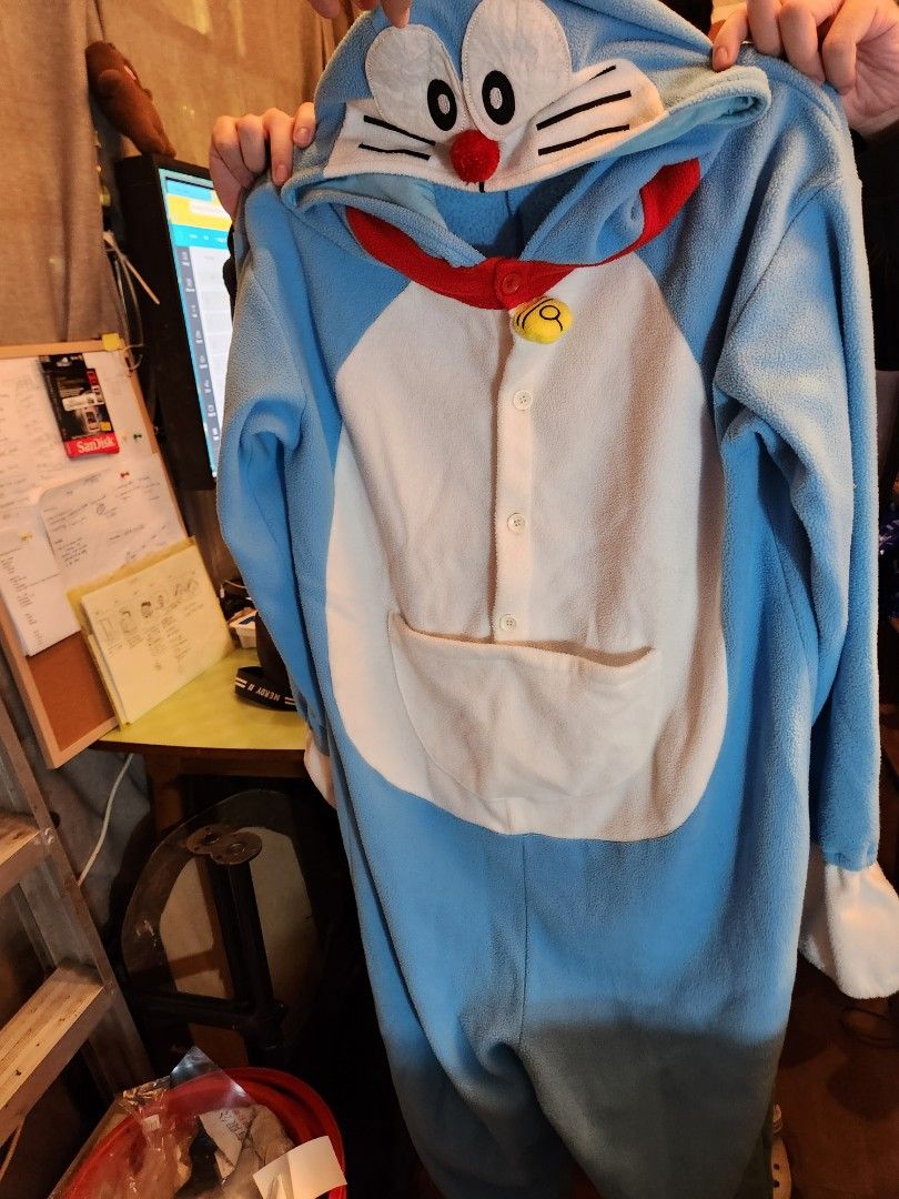 Doraemon Costume Cosplay Jumper Overall, Hobbies & Toys, Memorabilia ...
