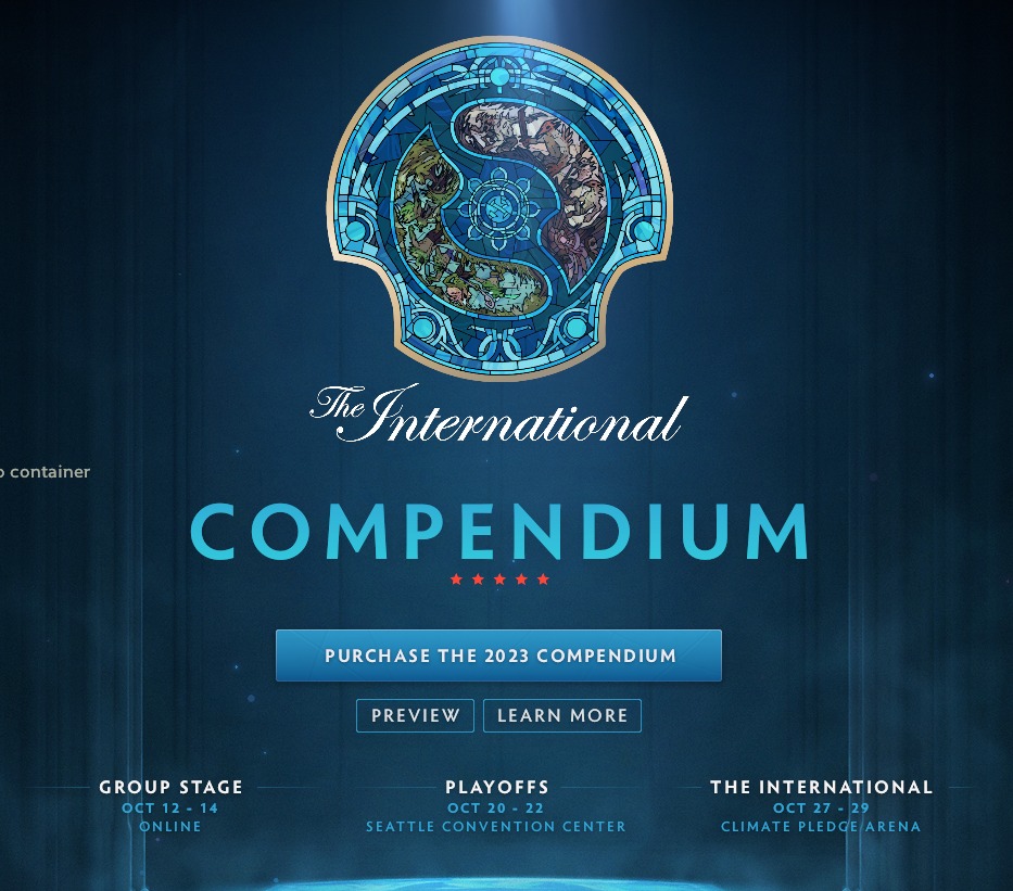 Dota 2 Compendium The International TI 2023 [Need add friend on steam 30 days] [Battlepass BP ...