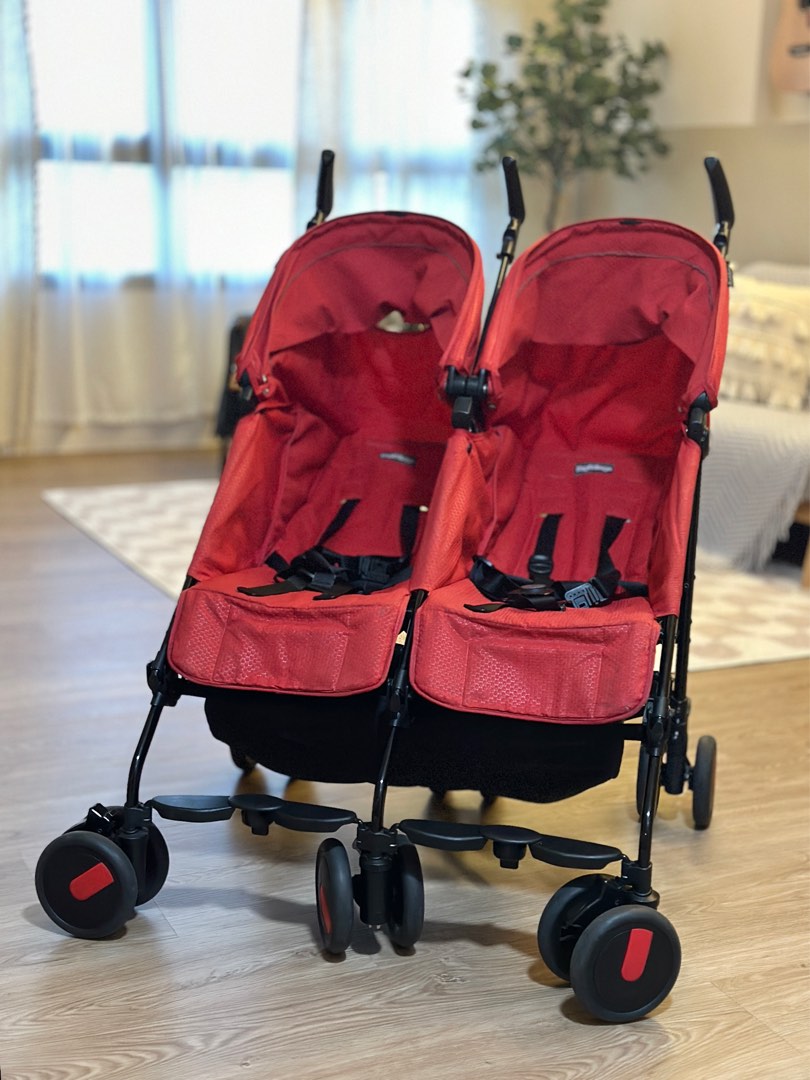 Double twin stroller, Babies & Kids, Going Out, Strollers on Carousell