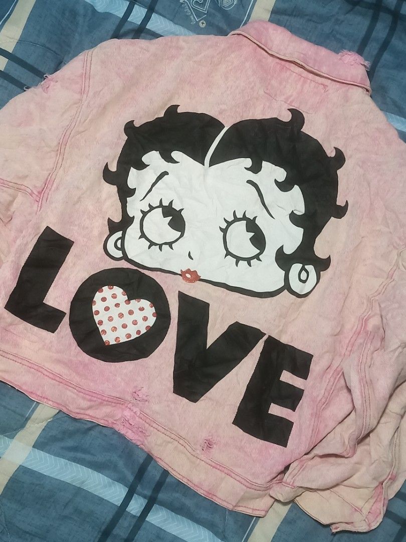 Elf Sack x Betty Boop Denim Jacket, Women's Fashion, Coats, Jackets and ...