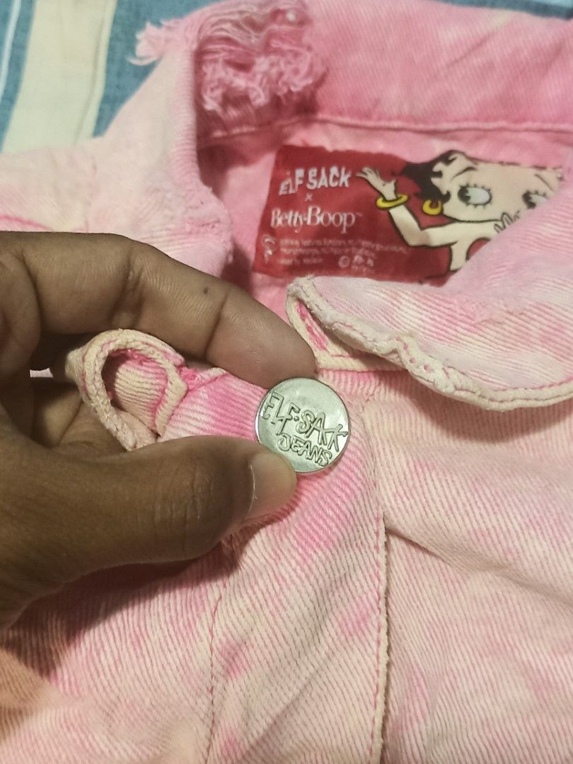 Elf Sack x Betty Boop Denim Jacket, Women's Fashion, Coats, Jackets and ...