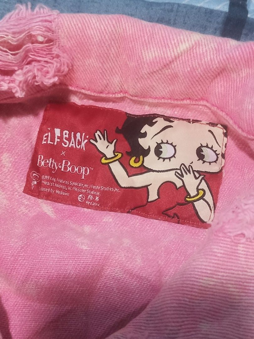 Elf Sack x Betty Boop Denim Jacket, Women's Fashion, Coats, Jackets and ...