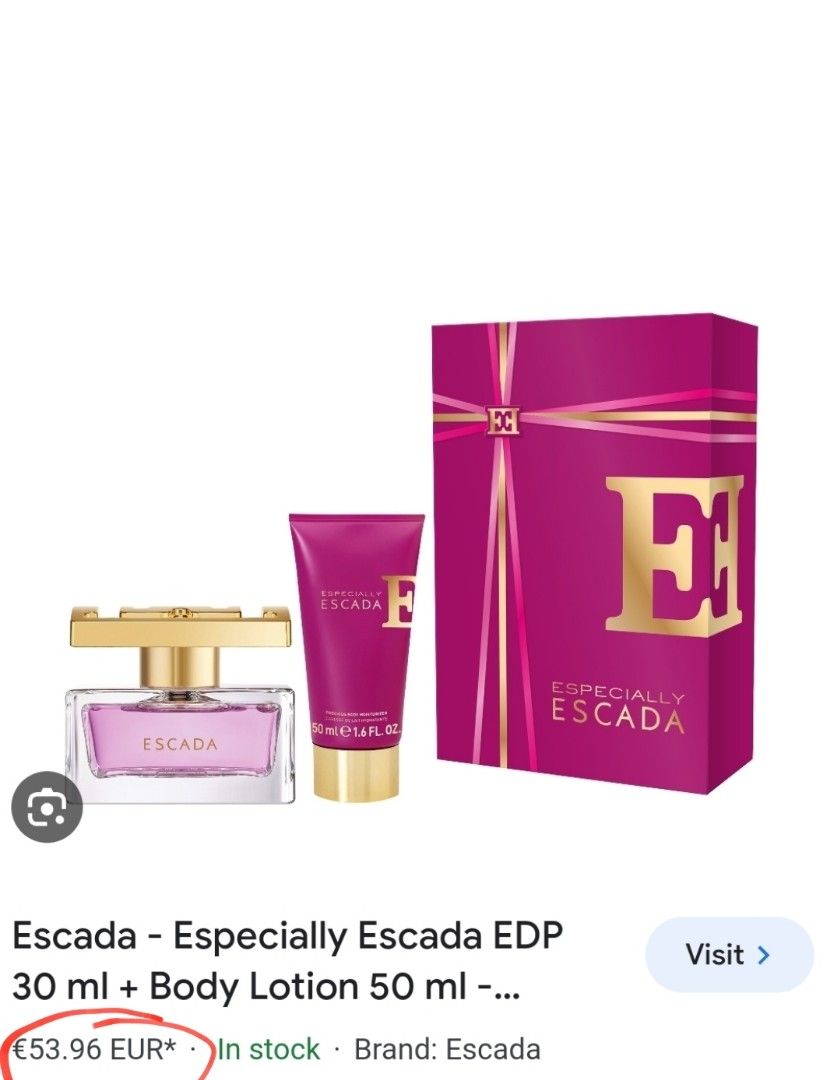 ESCADA perfume + body lotion set, Beauty & Personal Care, Fragrance ...