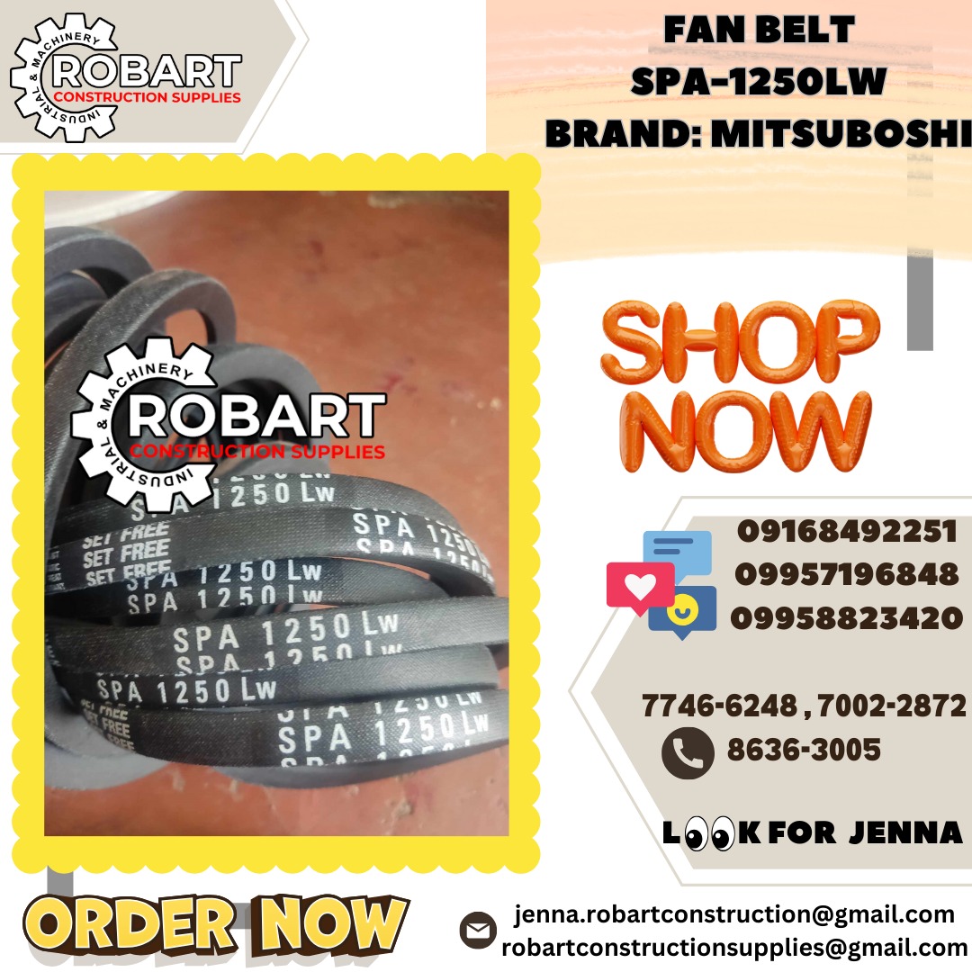 Fan Belt SPA-1250Lw Brand: Mitsuboshi, Commercial & Industrial ...