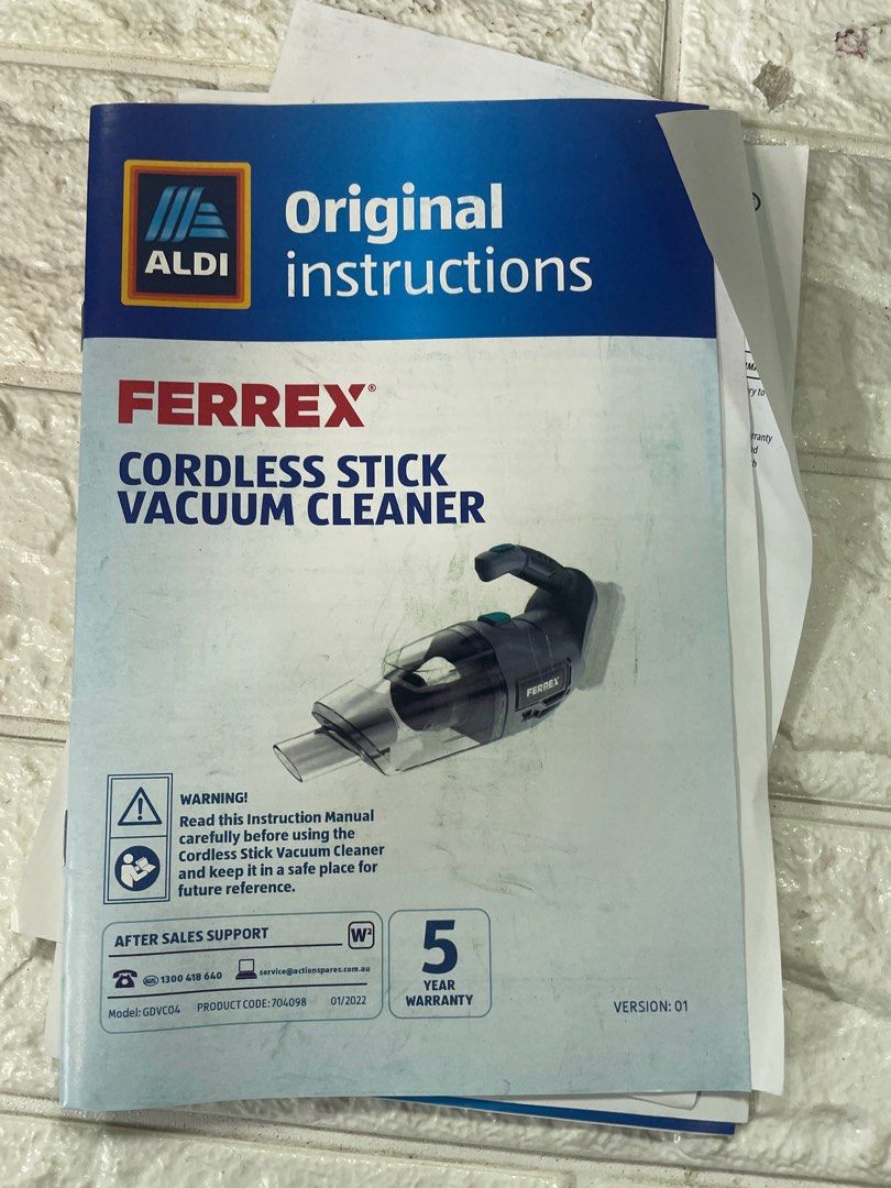 Ferrex Cordless Stick Vacuum Cleaner, TV & Home Appliances, Vacuum ...