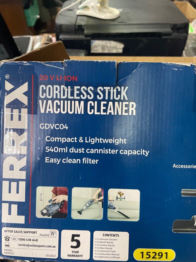 Ferrex Cordless Stick Vacuum Cleaner, TV & Home Appliances, Vacuum ...