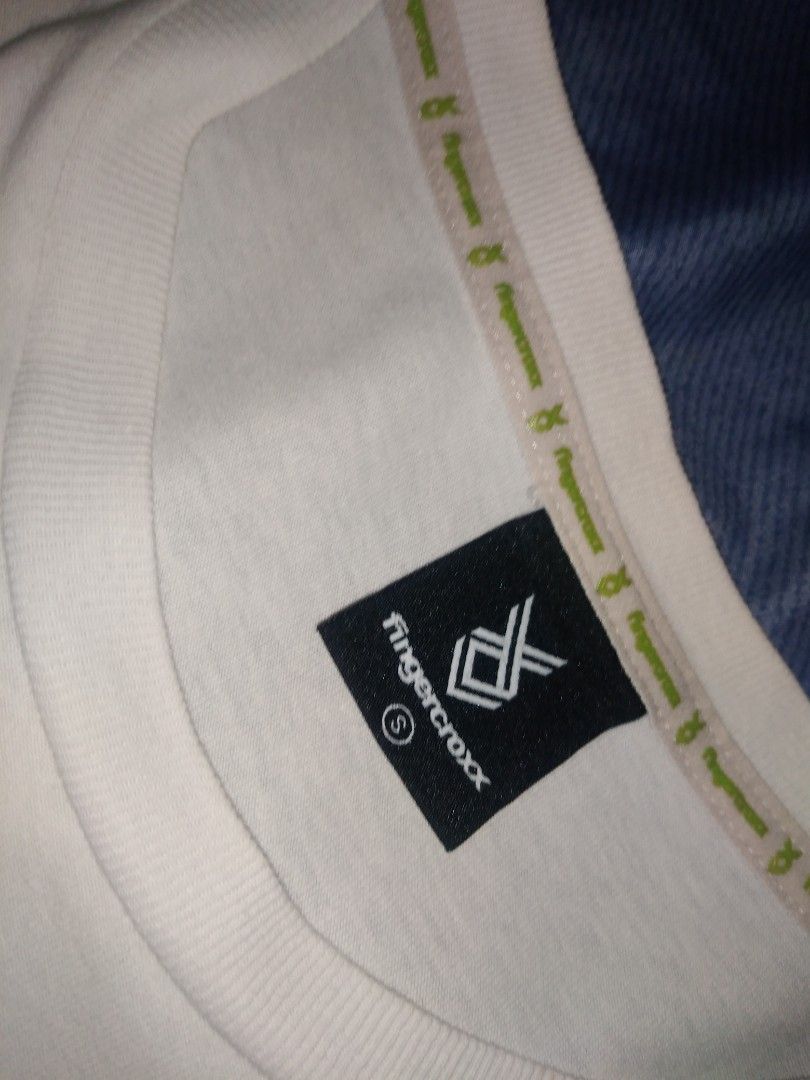 Finger croxx white thsirt, Women's Fashion, Tops, Shirts on Carousell