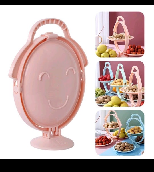 FOLDABLE 3 TIER FRUIT PLATE, Furniture & Home Living, Kitchenware ...