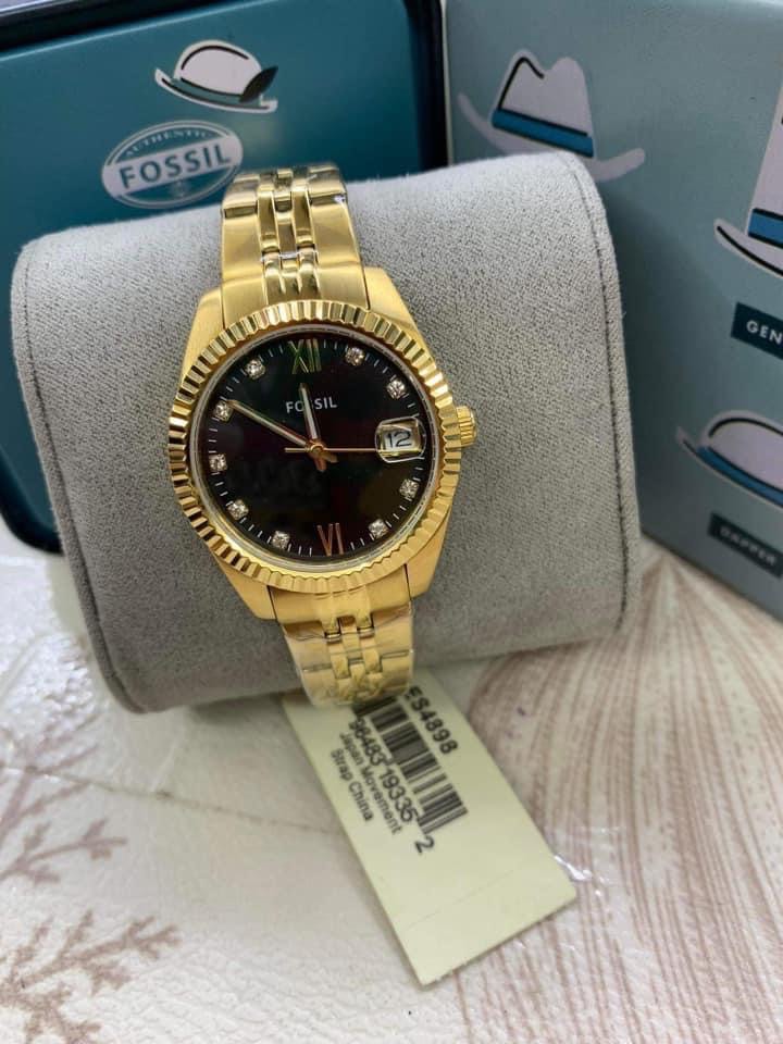 Fossil Watch 28mm in gold swipe for more face colors, Women's Fashion ...