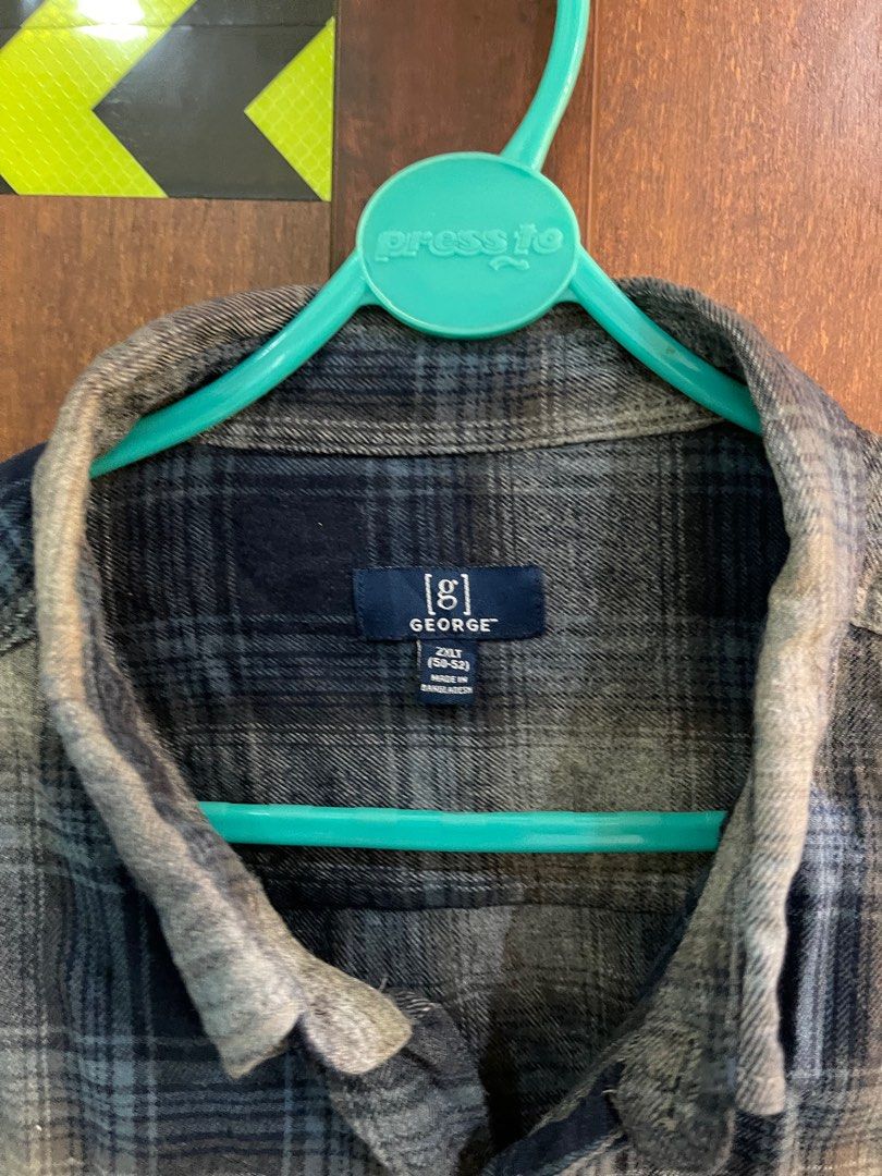 George Flannel, Men's Fashion, Tops & Sets, Formal Shirts on Carousell