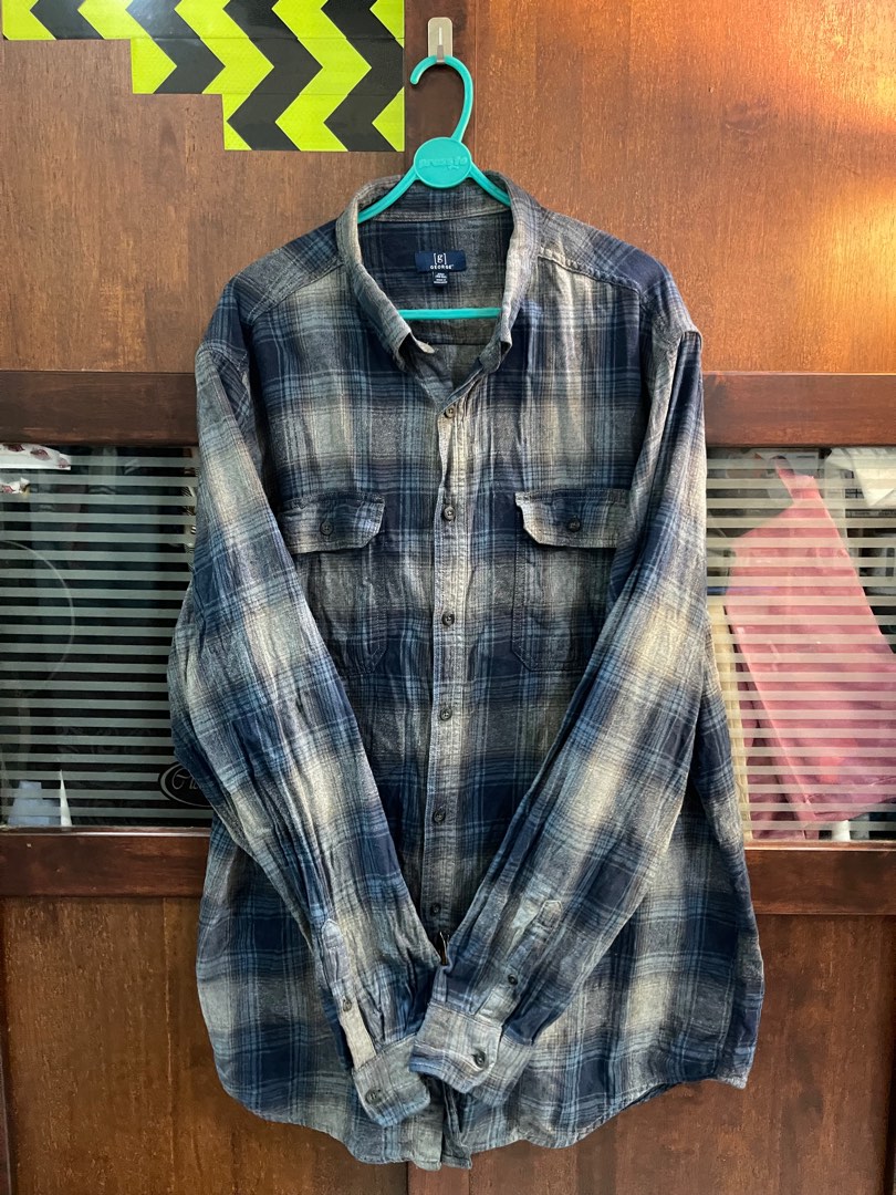 George Flannel, Men's Fashion, Tops & Sets, Formal Shirts on Carousell