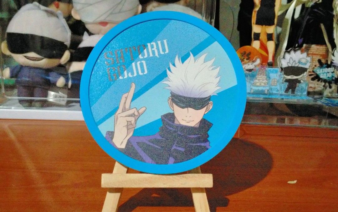 Gojo Satoru Clay Coaster with silicone cover, Hobbies & Toys, Toys ...