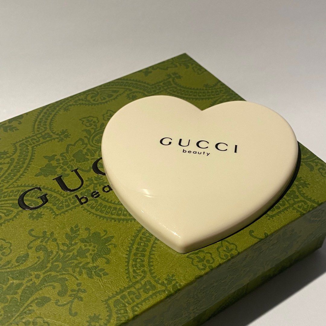 Gucci Heart Mirror with Pearl Pouch, Furniture & Home Living, Home ...