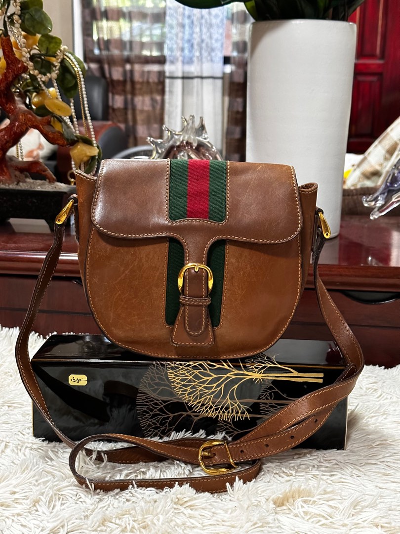 Gucci Sherryline Leather Sling, Luxury, Bags & Wallets on Carousell