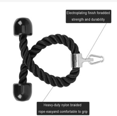 Gym Double-headed Rope Seven-piece Fitness Biceps Pull Rope Down ...