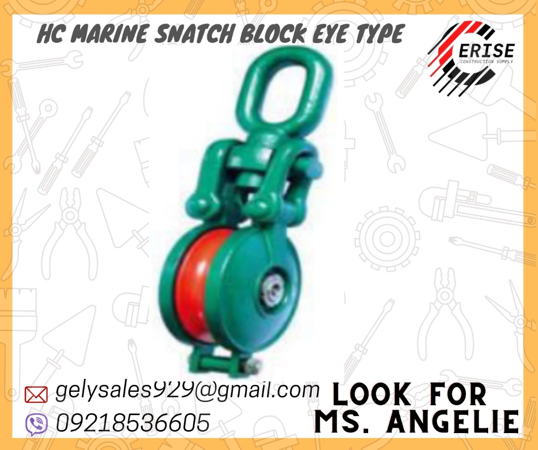 HC MARINE SNATCH BLOCK EYE TYPE, Commercial & Industrial, Construction ...