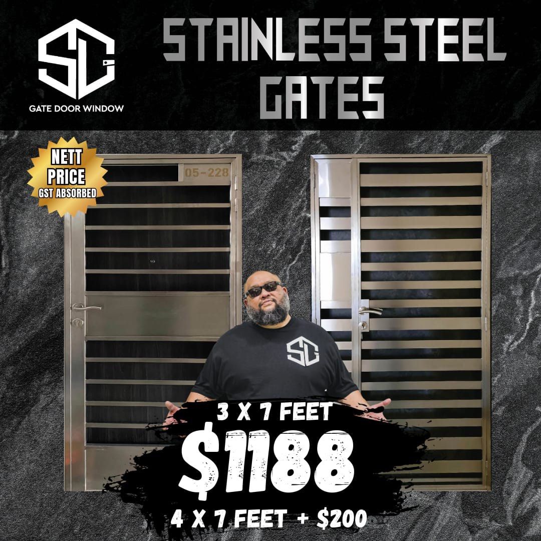 HDB/BTO MILD STEEL LOUVRE/GLASS/STAINLESS STEEL GATES PROMOTION ...