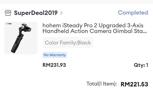 hohem iSteady Pro 2 Upgraded 3-Axis Handheld Action Camera Gimbal ...