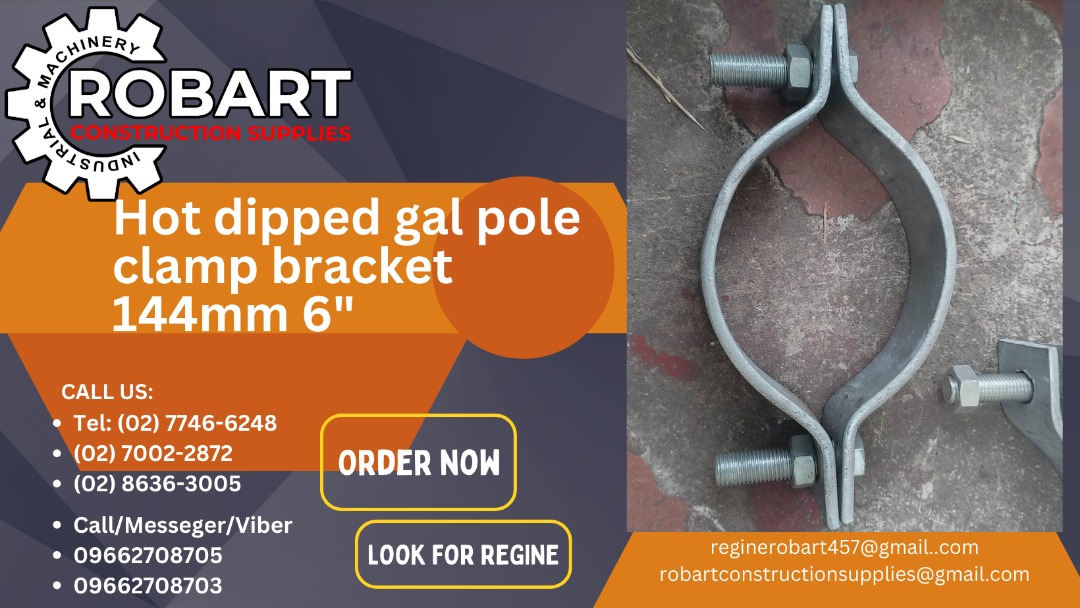 Hot dipped gal pole clamp bracket 144mm 6", Commercial & Industrial ...