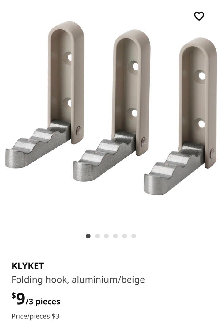 IKEA KLYKET Hanging hooks, Furniture & Home Living, Bathroom & Kitchen ...