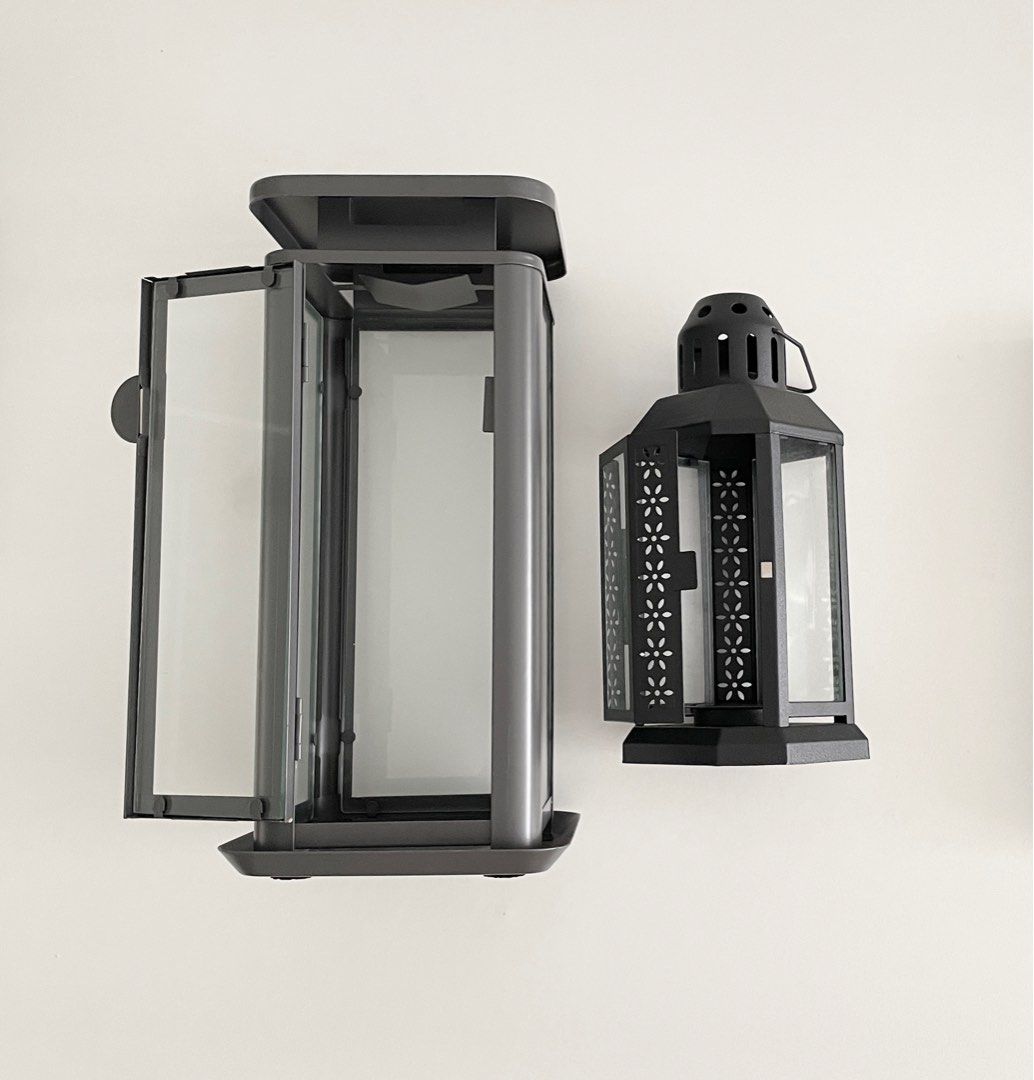 IKEA SINNESRO + ENRUM Lanterns (2 lanterns for $20), Furniture & Home ...