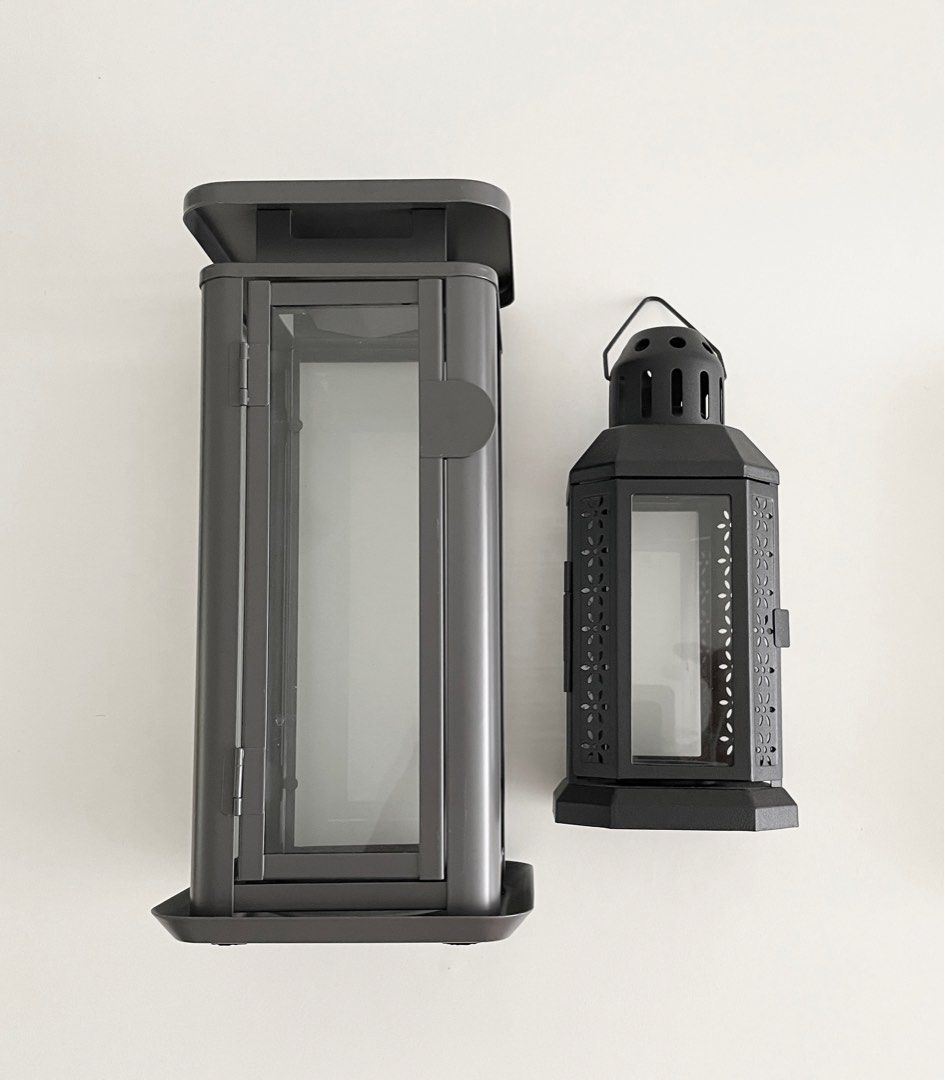 IKEA SINNESRO + ENRUM Lanterns (2 lanterns for $20), Furniture & Home ...