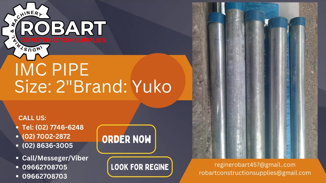 IMC PIPE Size: 2" Brand: Yuko, Commercial & Industrial, Construction ...
