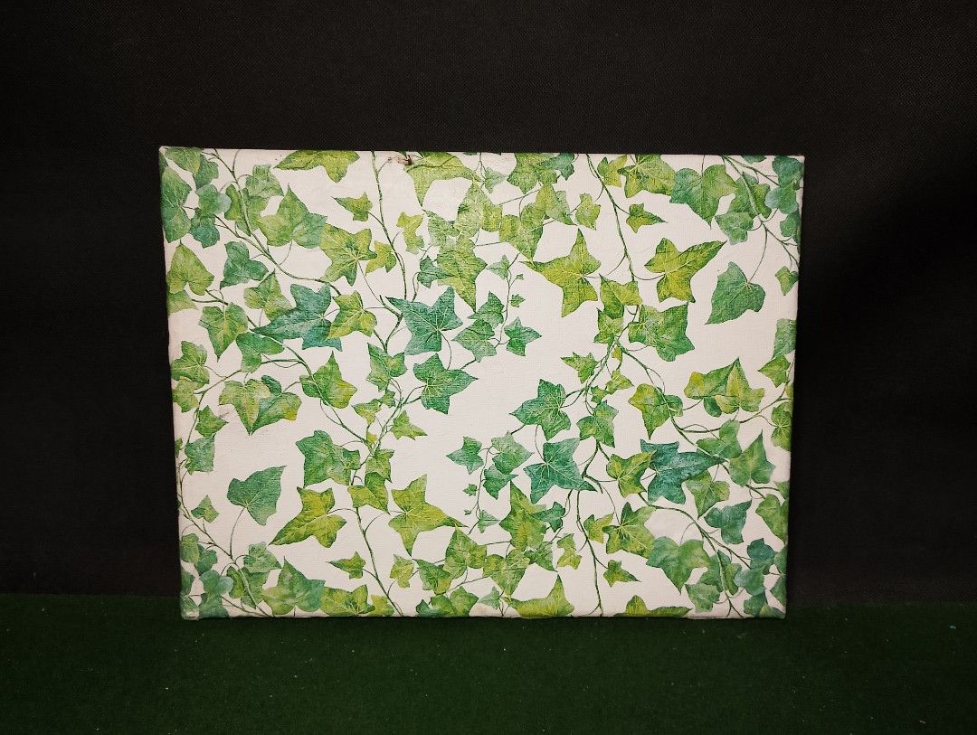 Ivy Vine textured Print Glued In Canvass 12"x9.25", Hobbies & Toys ...