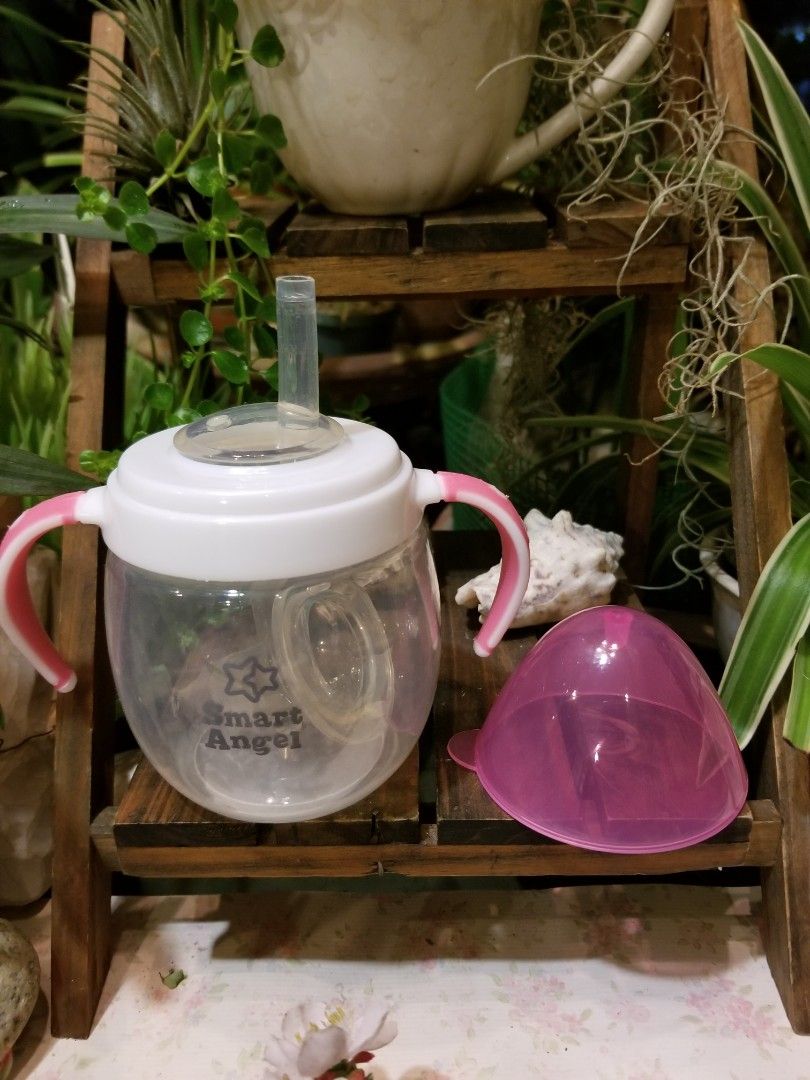 Japan Smart Angel 2 way mug spout & Straw 240ml, Babies & Kids, Nursing ...