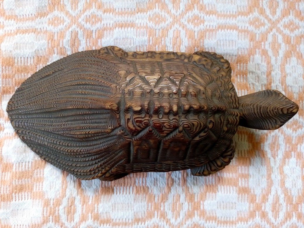 Japanese Carved Wood Tortoise Turtle Minogame Sculpture, Furniture ...