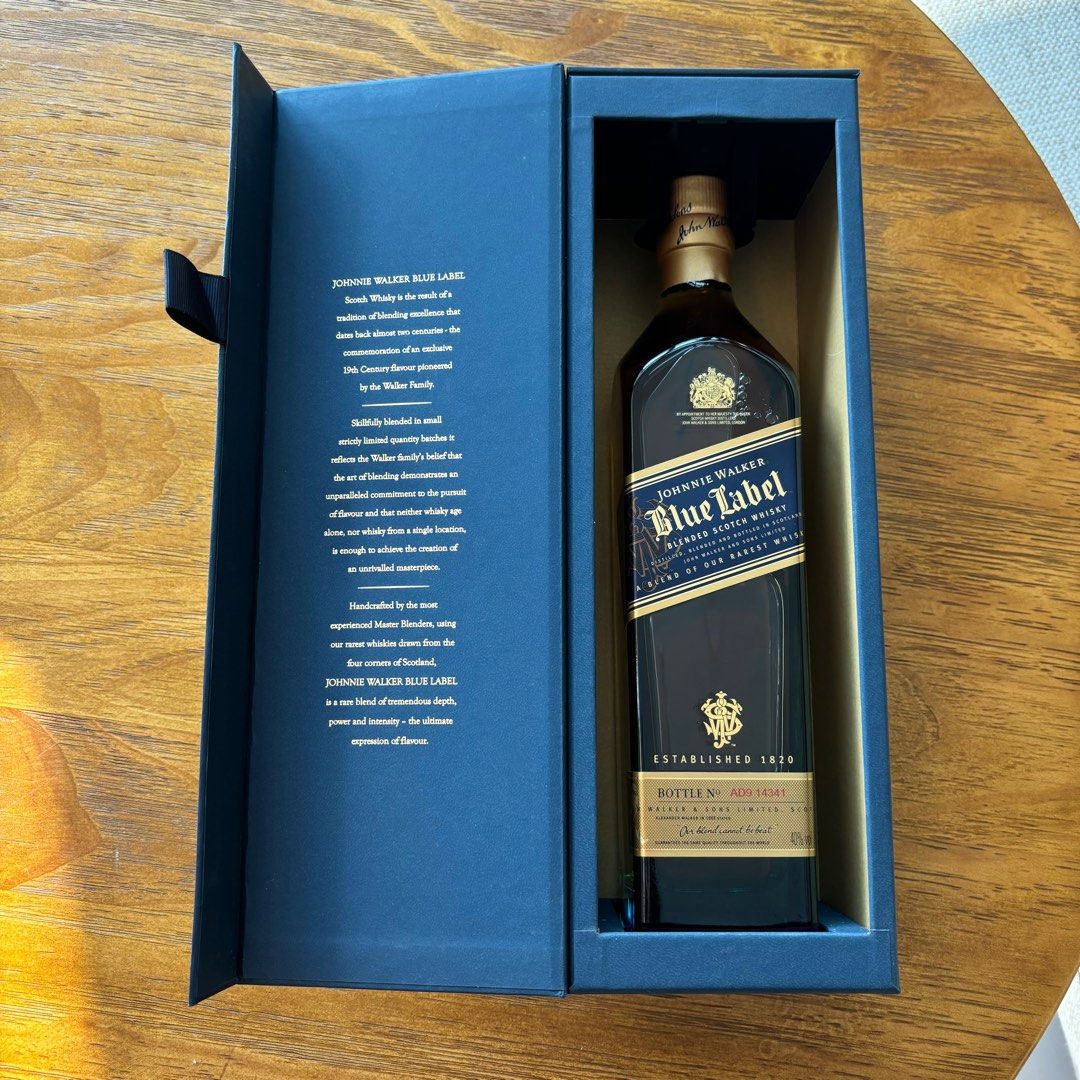 Johnnie Walker Blue Label 750ml, Food & Drinks, Alcoholic Beverages on ...