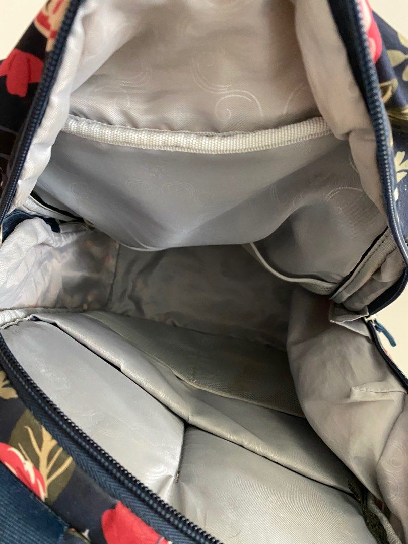 JuJuBe backpack breastmilk diaper floral bag navy blue, Babies & Kids ...