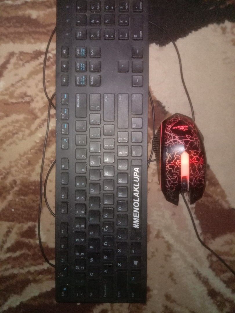 Keyboard dell+mouse komic gaming, Elektronik, Bagian Komputer ...