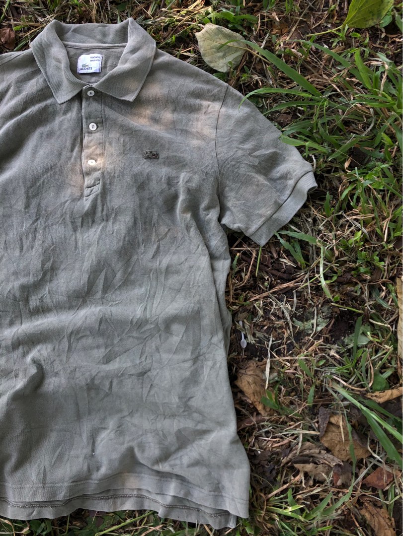 Lacoste Vintage Washed Polo Shirt, Men's Fashion, Tops & Sets, Tshirts ...