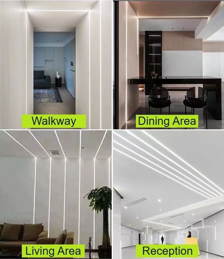 LED Strip Light Aluminium Casing Diffuser Profile Channel 1m and 2m ...