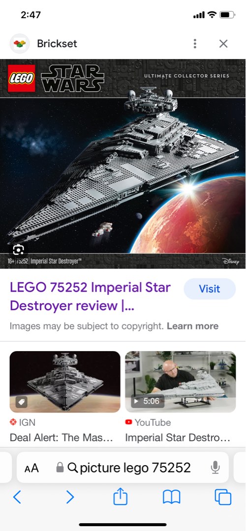 Lego 75252 Imperial Star Destroyer, Hobbies & Toys, Toys & Games on ...
