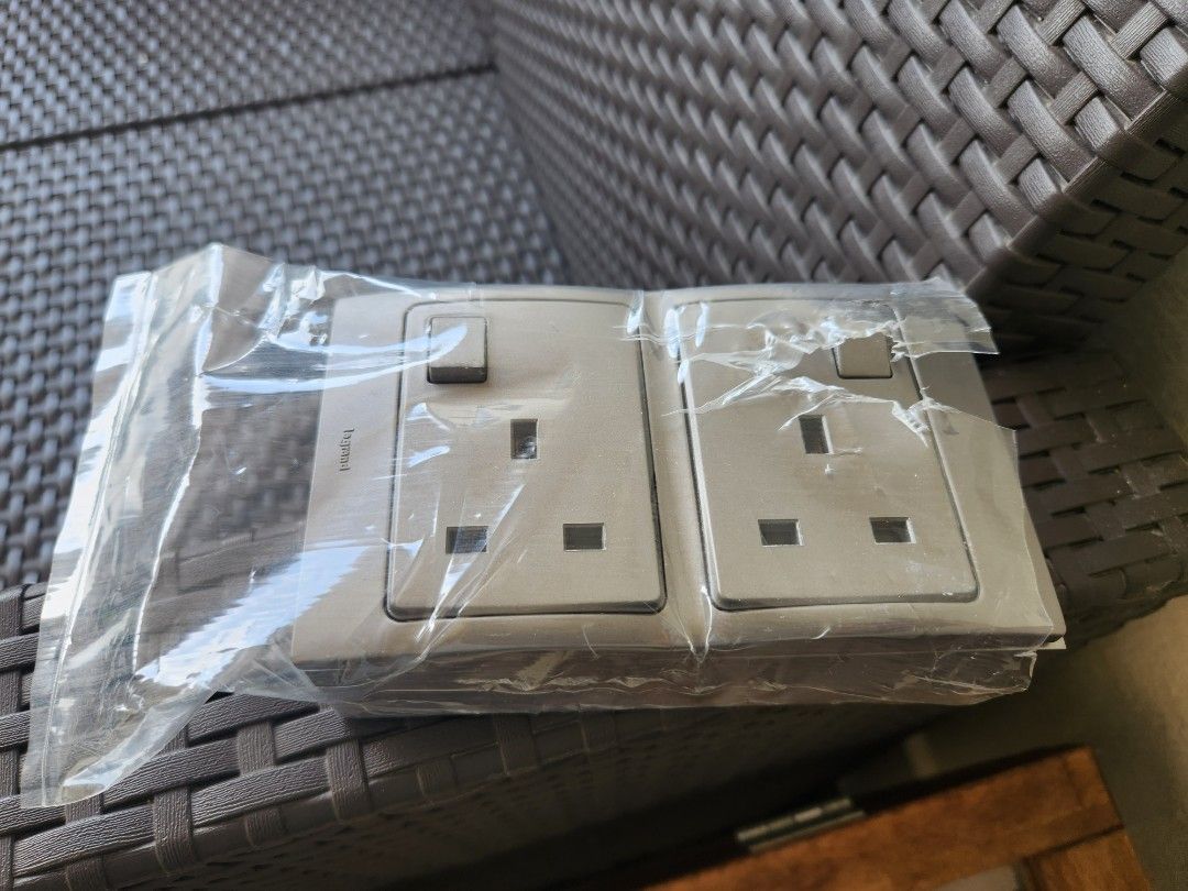 Legrand double Socket grey, TV & Home Appliances, Electrical, Adaptors ...