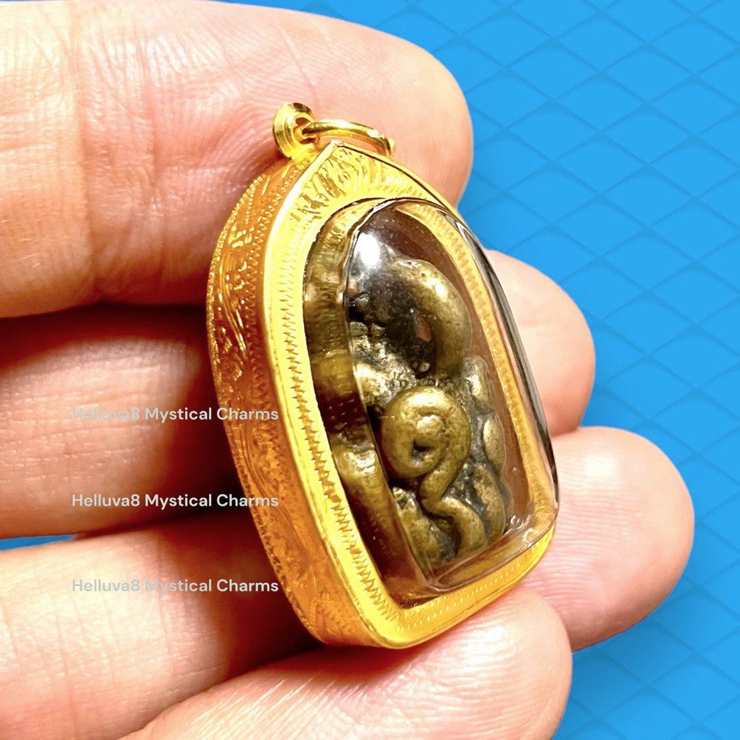 Ling 猴, LP Yim Wat Hua Khao BE 2470-2480 Nur Loha Phasom, 70% Thai Gold ...